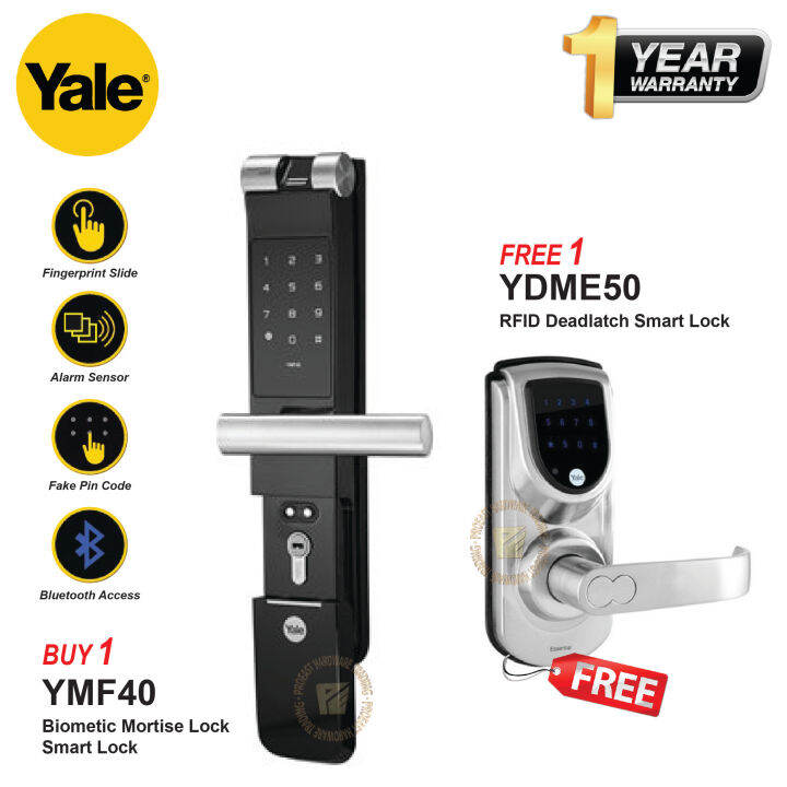 Yale Promo Digital Lock Set [BUY 1 YMF40 FREE 1 YDME50] Biometic ...