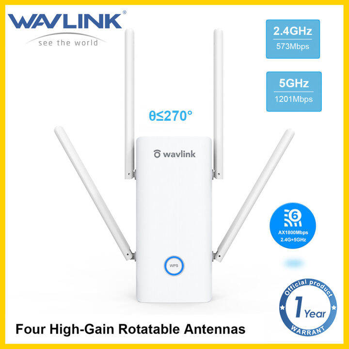 Wavlink AX1800 WiFi 6 Router Unlimited Hotspot Wireless Dual-Band 2 ...