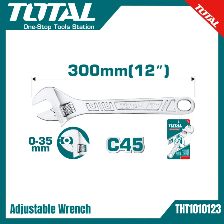TOTAL THT1010123 Adjustable Wrench 12" | Lazada PH