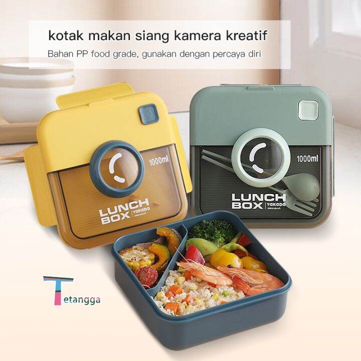 Tempat Makan Kotak Bekal Tempat Makan Jerami Lunch Box Set Free Sendok Tempat Makan Anti Bocor ...