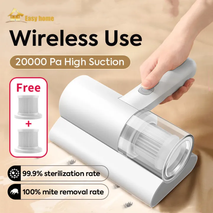 UV Wireless Charging Mite Removal Vacuum Cleaner 20000Pa High Frequency Vibration Ultraviolet ...