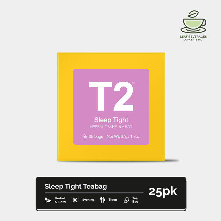 T2 Sleep Tight Teabag | Herbal & Floral | Evening Tea | 25pcs | Lazada PH