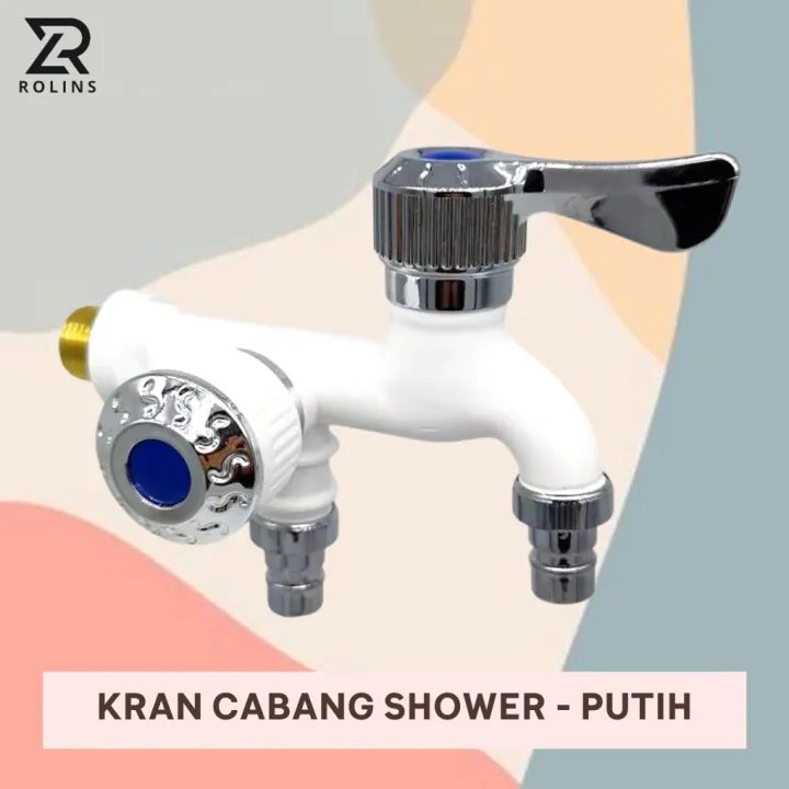 Kran Cabang PVC Shower New Soligen Keran Double Plastik - PUTIH new ...