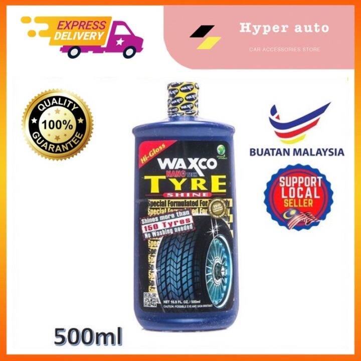 Waxco tire shine high gloss Nano Tech Tyre Shine HI - Gloss Net 16.9 FL ...