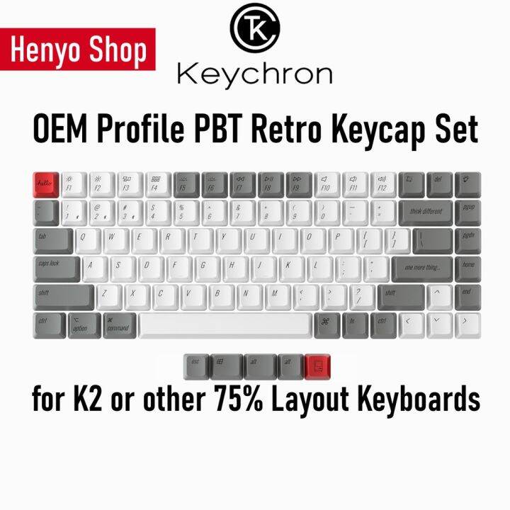 Keychron OEM Profile PBT Retro Keycap Set for K2 75% Layout | Lazada PH