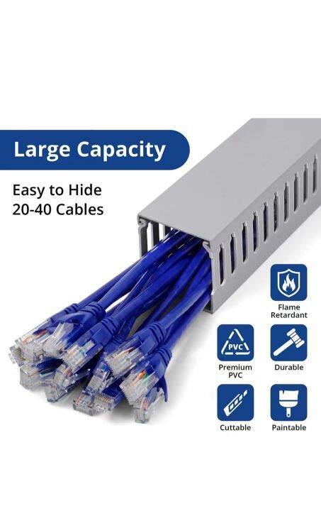 100cm 80mmx80mm PVC Cable Tray/Duct Slotted PVC industrial ...