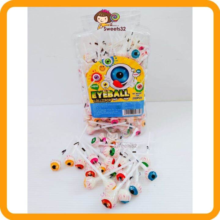 Mini Lollipop Eyeball Lollipop 200pcs (HALAL) 超迷你彩虹多种口味棒棒糖 | Lazada