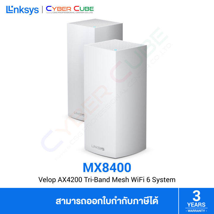 LINKSYS ( MX8400-AH ) MX8400 VELOP AX4200 Tri-Band Mesh WiFi 6 SYSTEM ...