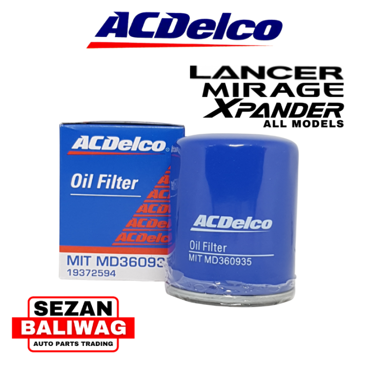 ACDELCO OIL FILTER MITSUBISHI MIRAGE LANCER XPANDER ALL MODELS MIT ...