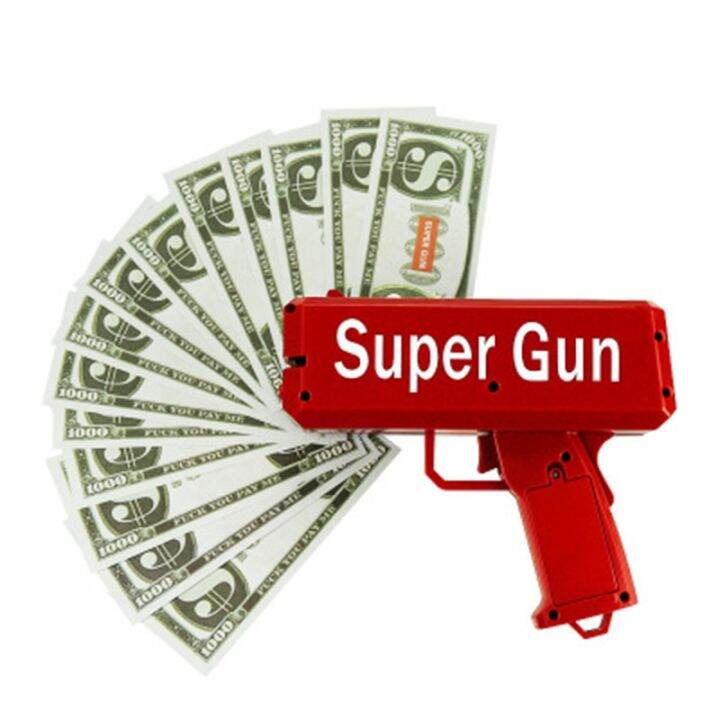 Super Banknote Gun Electric Money Pistol Game Gifts 100cash Outdoor Fun ...