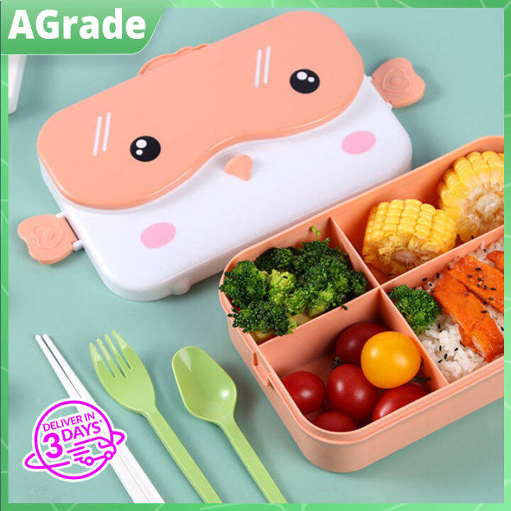 Kids Penguin Lunch Box Leak-Proof, 4-Compartment Bento-Style Kids Lunch ...