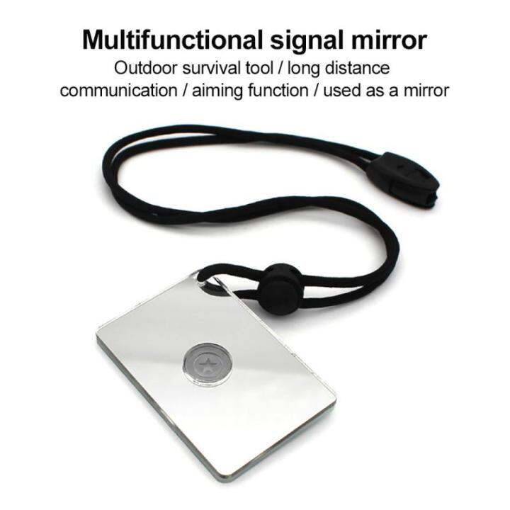 [Hot K] Survival Mirrors Signal Glass Mirror with Whistle/Compass ...