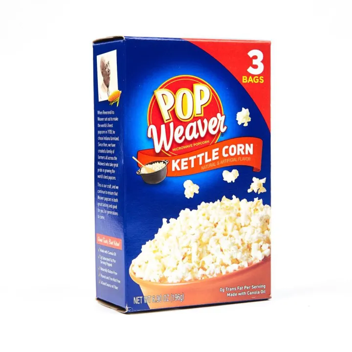 Pop Weaver Microwave Kettle Corn Butter Popcorn 3pcs bags | Lazada PH