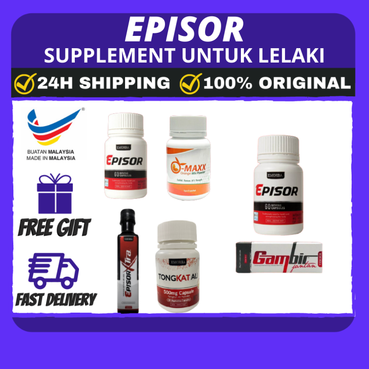 [READY SOCK + 100% ORIGINAL HQ] EPISOR CAPSULE HERBA SUPPLEMENT FOR MEN ...
