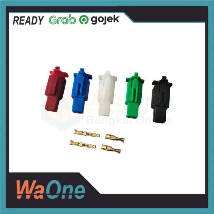 Socket Konektor 2 Pin Female / Male Soket Kabel Motor + Set Skun 2Pin ...
