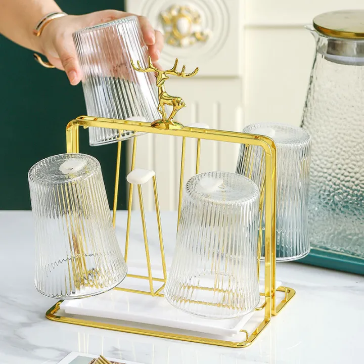 Glass Cup Storage Stand Water Mug Drying Organizer Holder Rack with ...