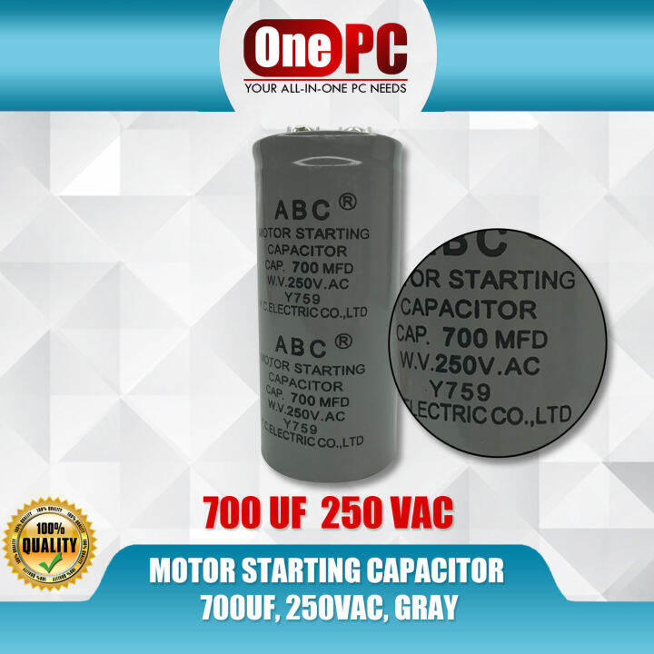 MOTOR STARTING CAPACITOR 700UF, 250VAC, GRAY | Lazada PH