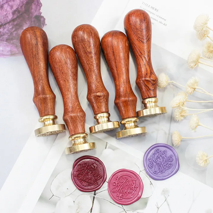 【Tersedia】 1 Buah Stoples Segel Enamel Kayu Mawar Antik Pegangan Segel ...