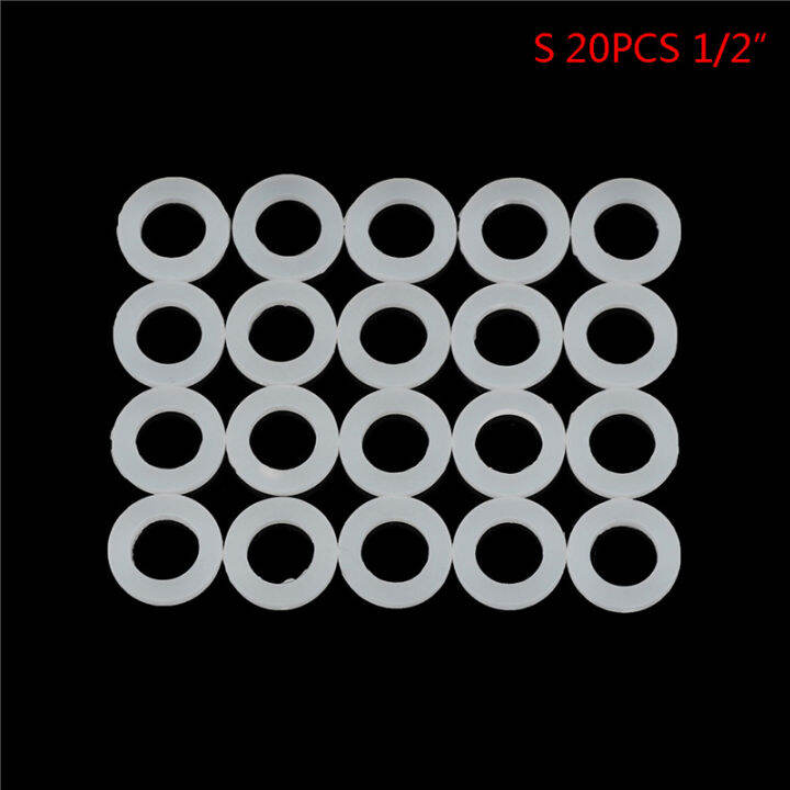 Ruing 20Pcs 1/2" 3/4" 1" Rubber Flat Gasket O-Ring Seal Washer Ring ...