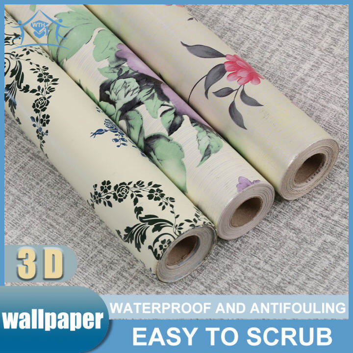 3D Wall Wallpaper Design For Sale Elegant Flower Wall Sticker Wallpaper ...
