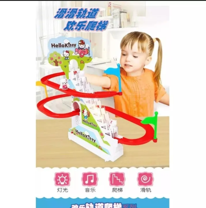 Electric Climb Stairs Mini Ladder Slide Toy with Music and Sound ...