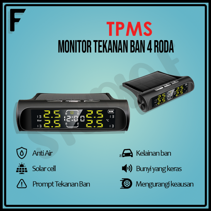 TPMS - ALAT CEK MONITOR TEKANAN BAN ANGIN BAN BOCOR KEMPES RODA MOBIL DIGITAL | Lazada Indonesia