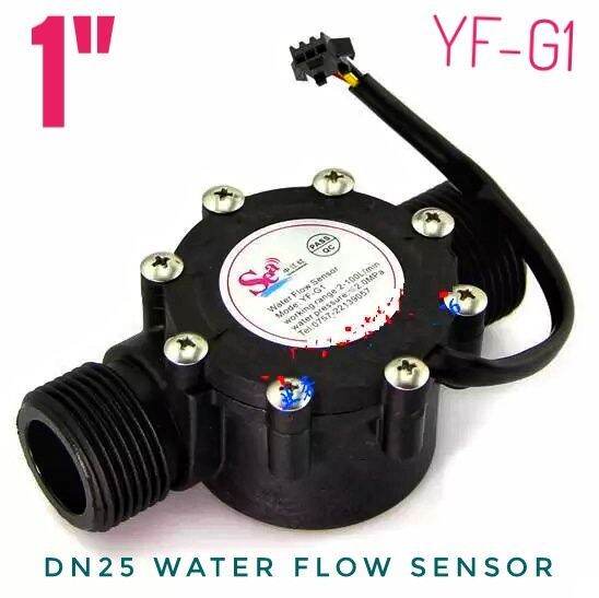 DN25 1" YF-G1 Water Flow Sensor Turbine Hall Flowmeter 1inch 2~100L/M | Lazada Indonesia