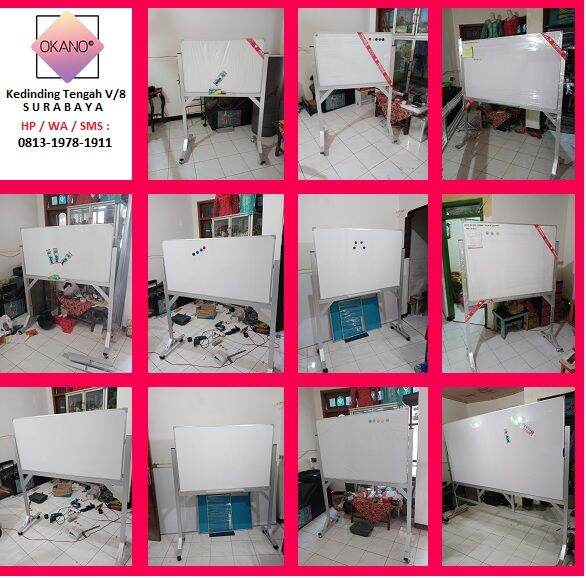 Whiteboard Standing single face Okano / Papan tulis standing satu sisi ...