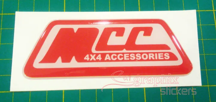 TOYOTA MCC 4X4 ACCESSORIES Customized DOME/SILICON/EMBOSSED Sticker ...