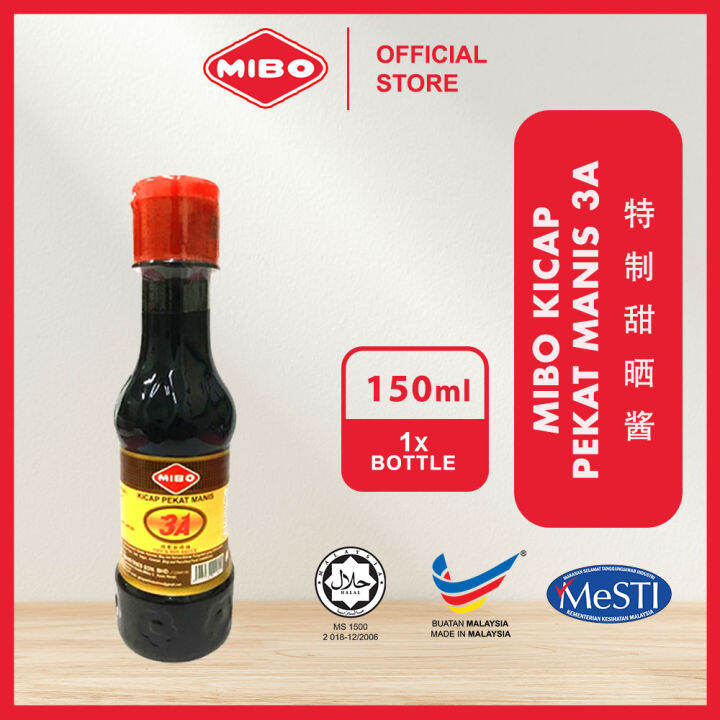 [Ready Stock] Mibo Kicap Pekat Manis 3A 150ml, 350ml, 640ml, 1Litre ...
