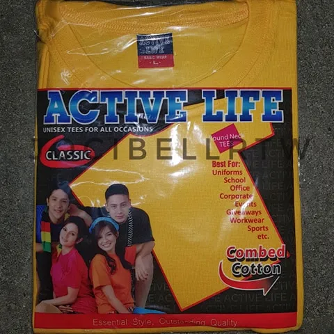 ORIGINAL Active Life T-shirt round-neck ( YELLOW GOLD ) | Lazada PH