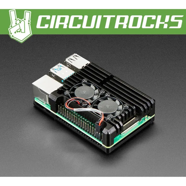 Arduino Aluminum Metal Heatsink Raspberry Pi 4 Case With Dual Fan ...