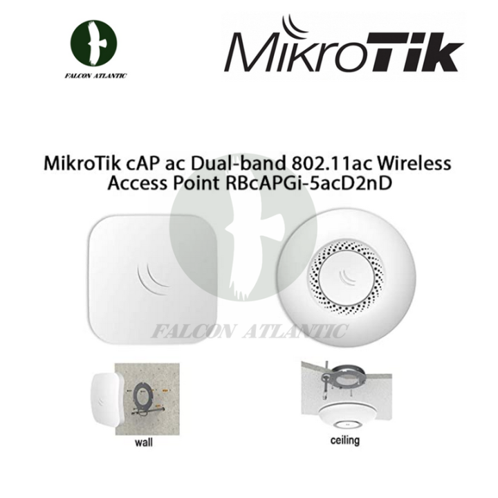 MikrotTk RBcAPGi-5acD2nD, Dual-band 2.4 / 5GHz wireless access point ...