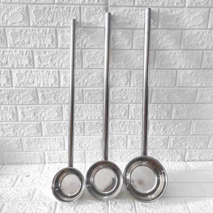Gayung Stainless Steel Gagang Panjang Jumbo Ambil Air Minyak | Lazada ...