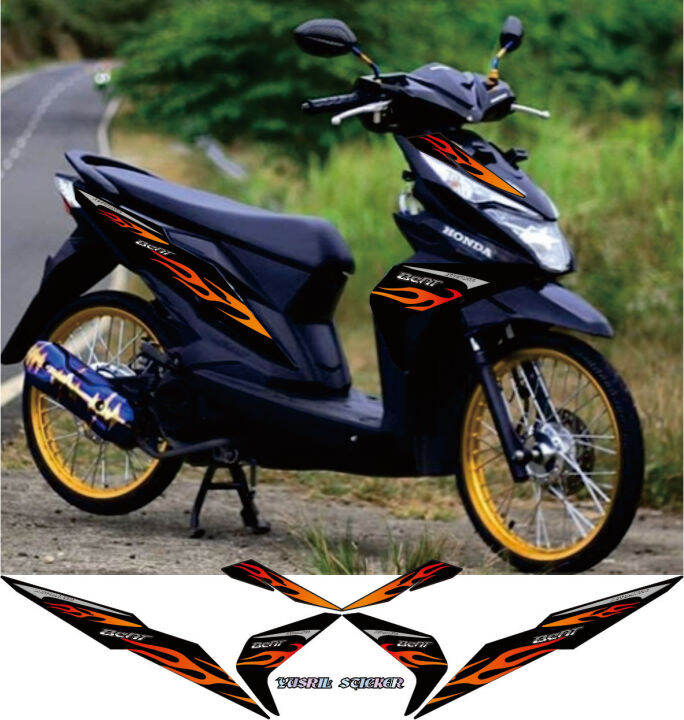 STRIPING BEAT NEW API VARIASI STICKER MOTOR BEAT API SIMPLE CODD ...