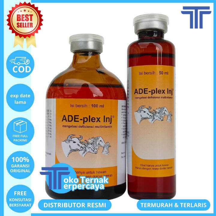 Vitamin ADE Plex 100 ml inj - Vitamin ADE Ternak SAPI KAMBING DOMBA ...