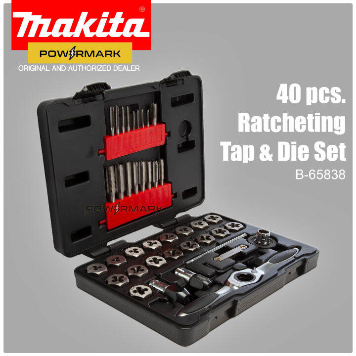 MAKITA B-65838 Ratcheting Tap & Die Set 40pcs. [POWERMARK | MAC] | Lazada PH