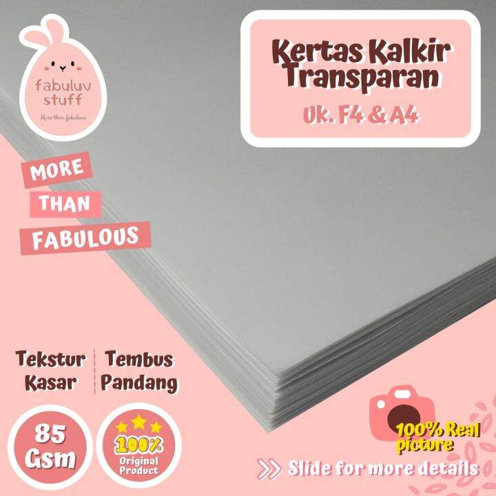 (ISI 10) Kertas Kalkir 85 gsm F4 A4 | Lazada Indonesia