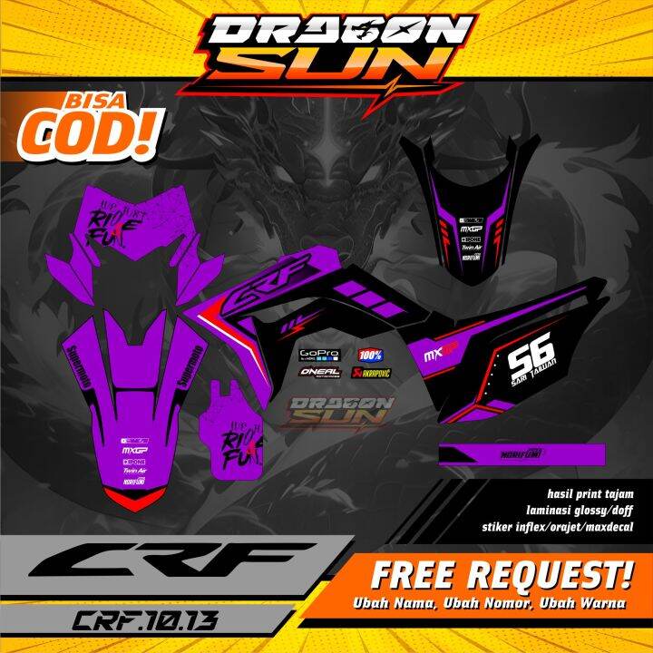 CRF KEREN DECAL STICKER UKURAN FULLBODY FREE REQUEST DESAIN CRF.10.13 | Lazada Indonesia