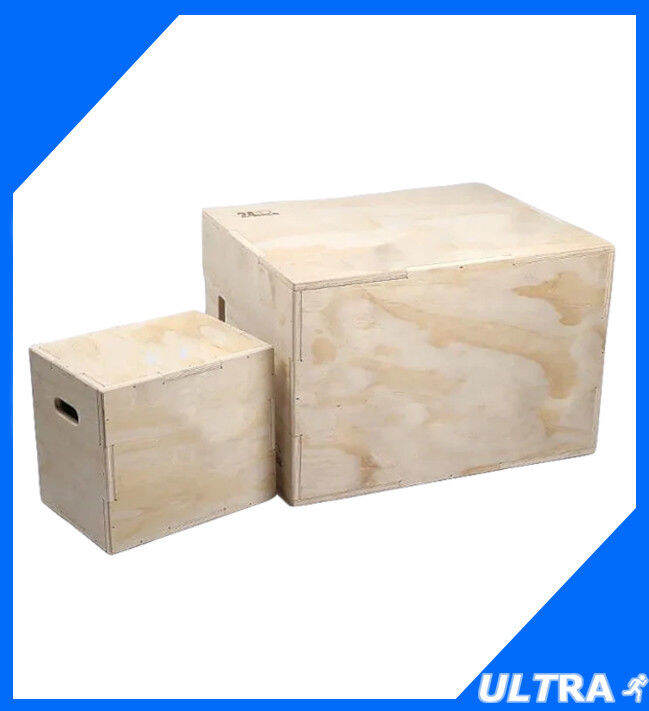 12X14X16 inch Wooden Plyo Box Home Gym Fitness Plyometric Heavy Duty ...