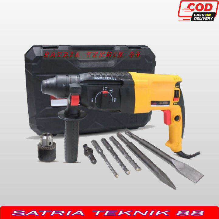 3 FUNGSI Mesin Bor Bobok Beton ROTARY HAMMER AB-26ZEN bisa buat bor ...
