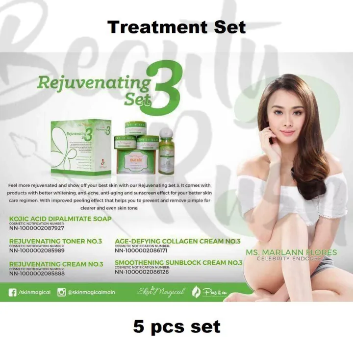Skin Magical Rejuvenating Set 3 Skin Whitening Peeling Acne Set | Lazada PH
