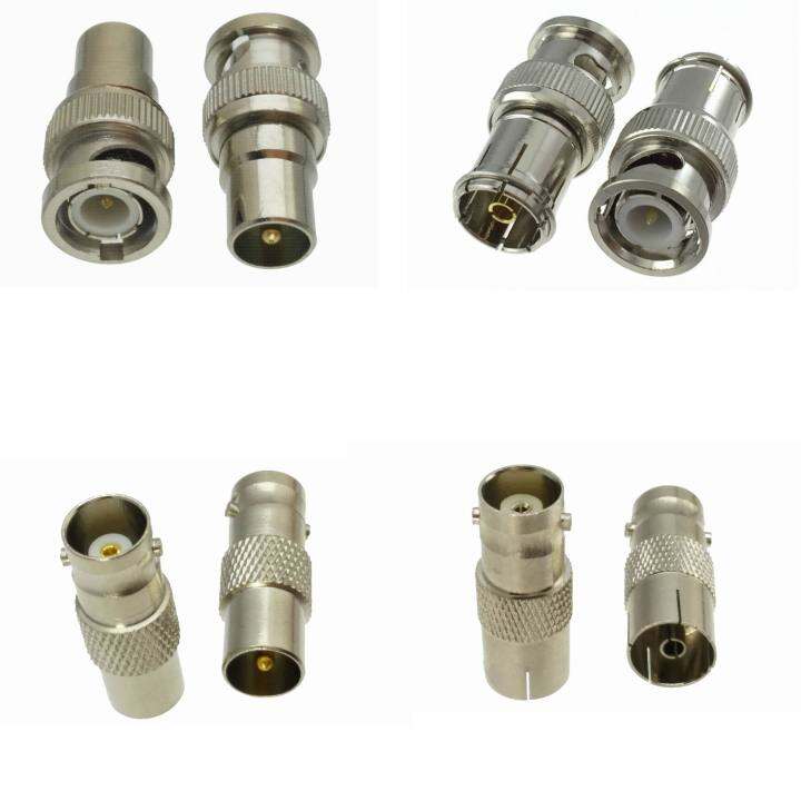 Brass RF BNC to IEC PAL DVB-T TV Male plug & Female jack RF adapter connector Coaxial Wire ...