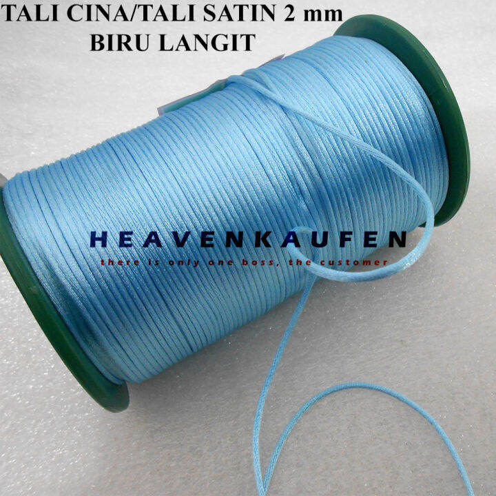 Tali Cina / Tali Satin Cina Diameter 2 mm Warna Biru Langit Harga Per ...