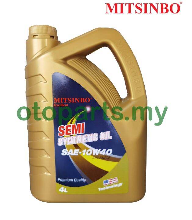 MITSINBO Semi Synthetic SAE-10W40 API Engine Oil 4L | Lazada