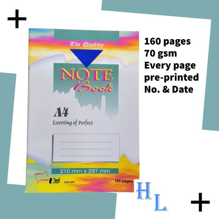 Uni A4 160pg Note Book（SNB 6001） | Lazada
