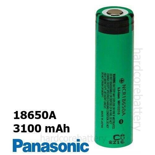 AUTHENTIC 100% Panasonic 18650 a ncr18650a 3100MAH 3.7v import rechargeable lithium ion High ...