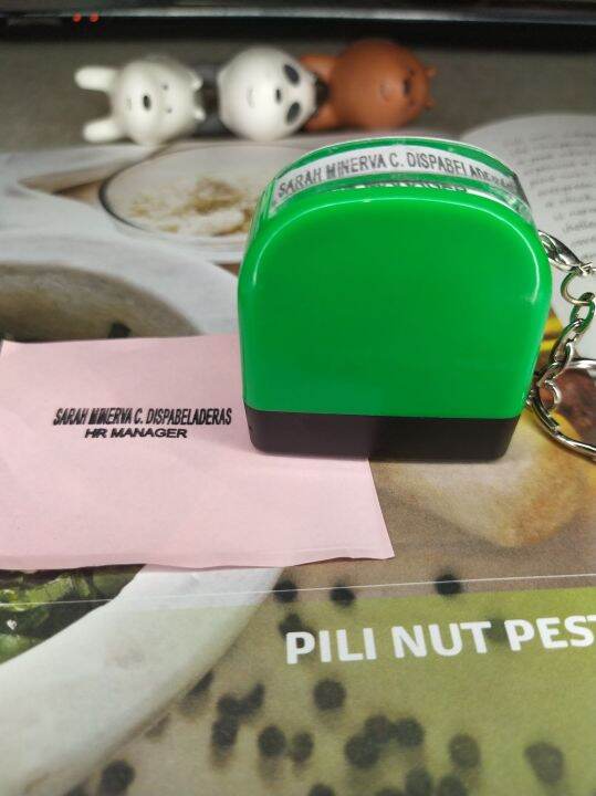 Personalized Self Inking Stamp Ideal for Long Names FREE KEYCHAIN FREE ...