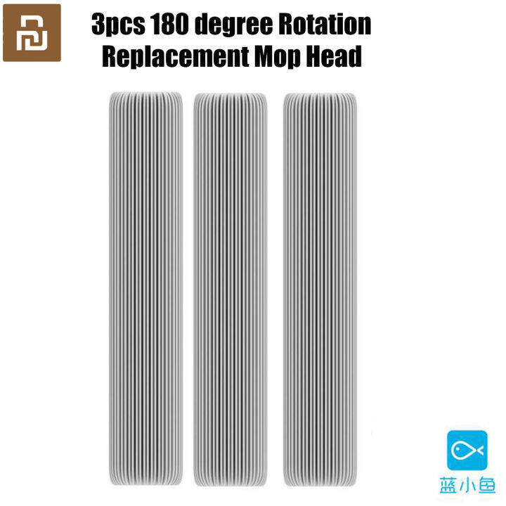 Blue Fish Mop 180˚ Collodion Mop Foldable Auto-Squeeze Dry Sponge Mop ...