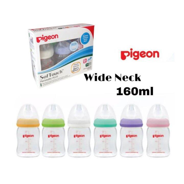 Botol Pigeon Wide Neck 160ml Softouch Peristaltic Plus (1Pcs) | Lazada Indonesia